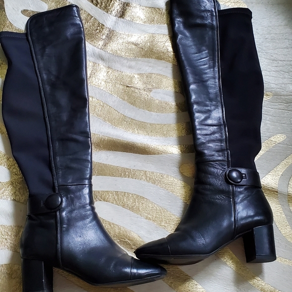 Innovare | Shoes | Otk Black Leather Boots Stretch Calf | Poshmark